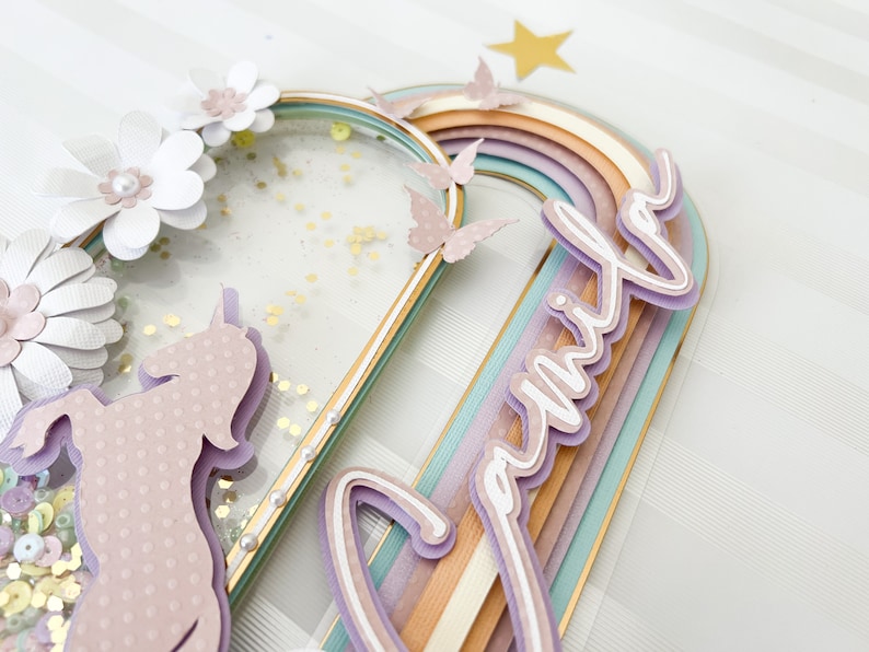 Rainbow Shaker Cake Topper SVG and Studio Cutting Files for - Etsy