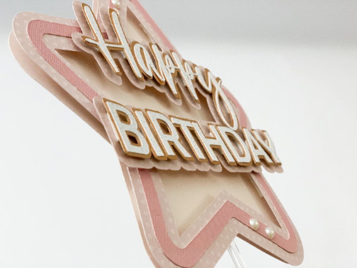 Star Cake Topper SVG, **(stripe is Included)**, Do It Paper, Cutting ...