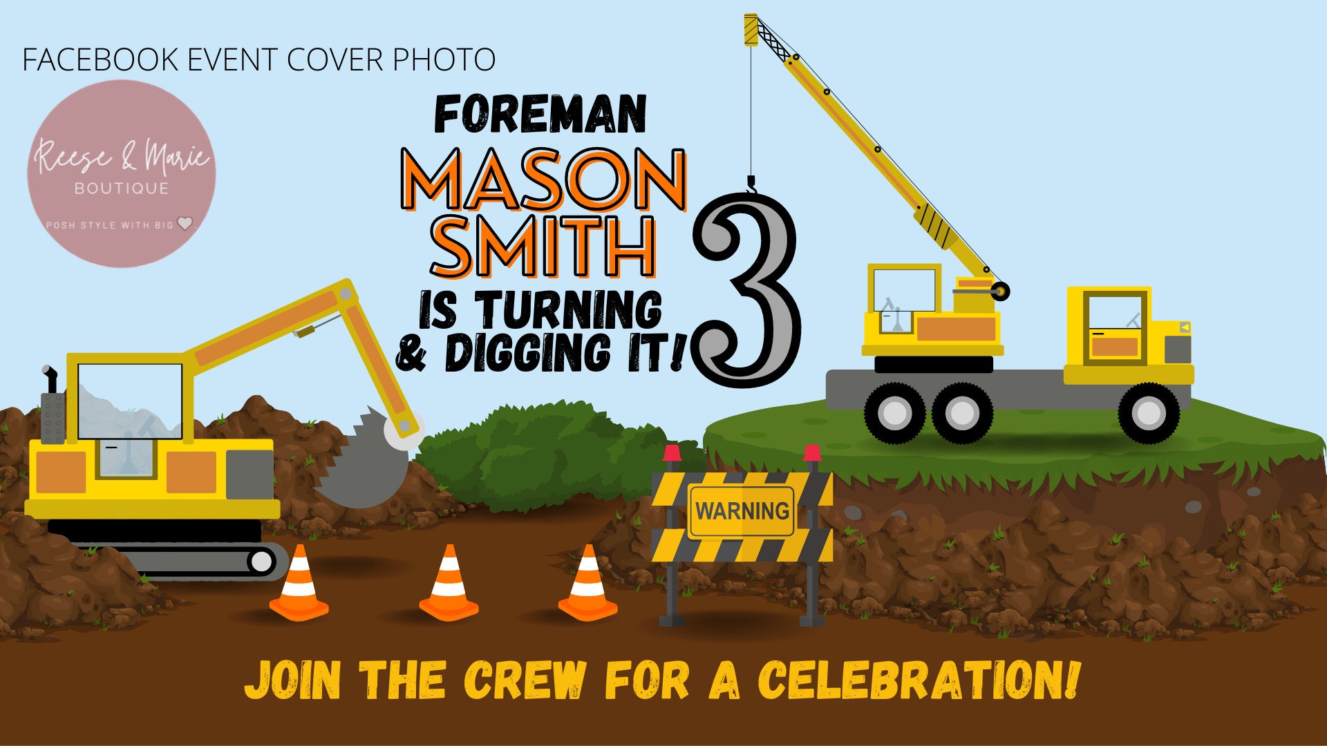 Digging Being 3 Birthday Party (facebook Event Cover Photo And/or ...