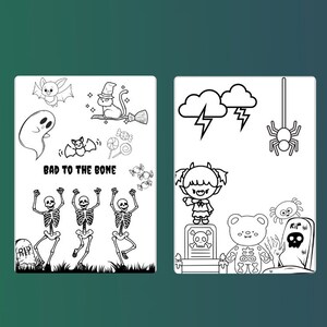 Halloween Theme Coloring Pages, 10 Page Downloaded Pdf for Kids All ...
