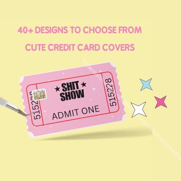 Bank Card Cover Template - Etsy