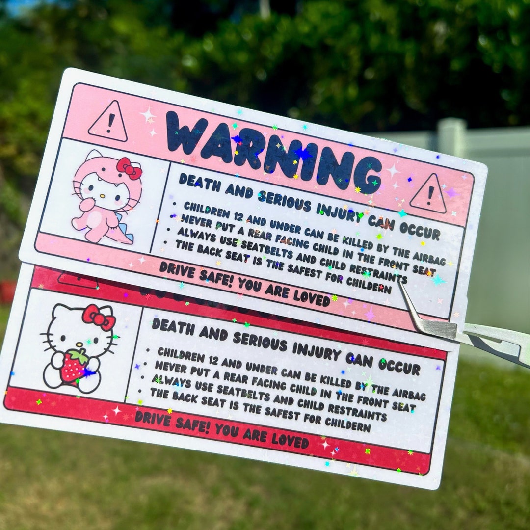 Air Bag Warning Sticker - Interior Car Decor for Personalization and ...