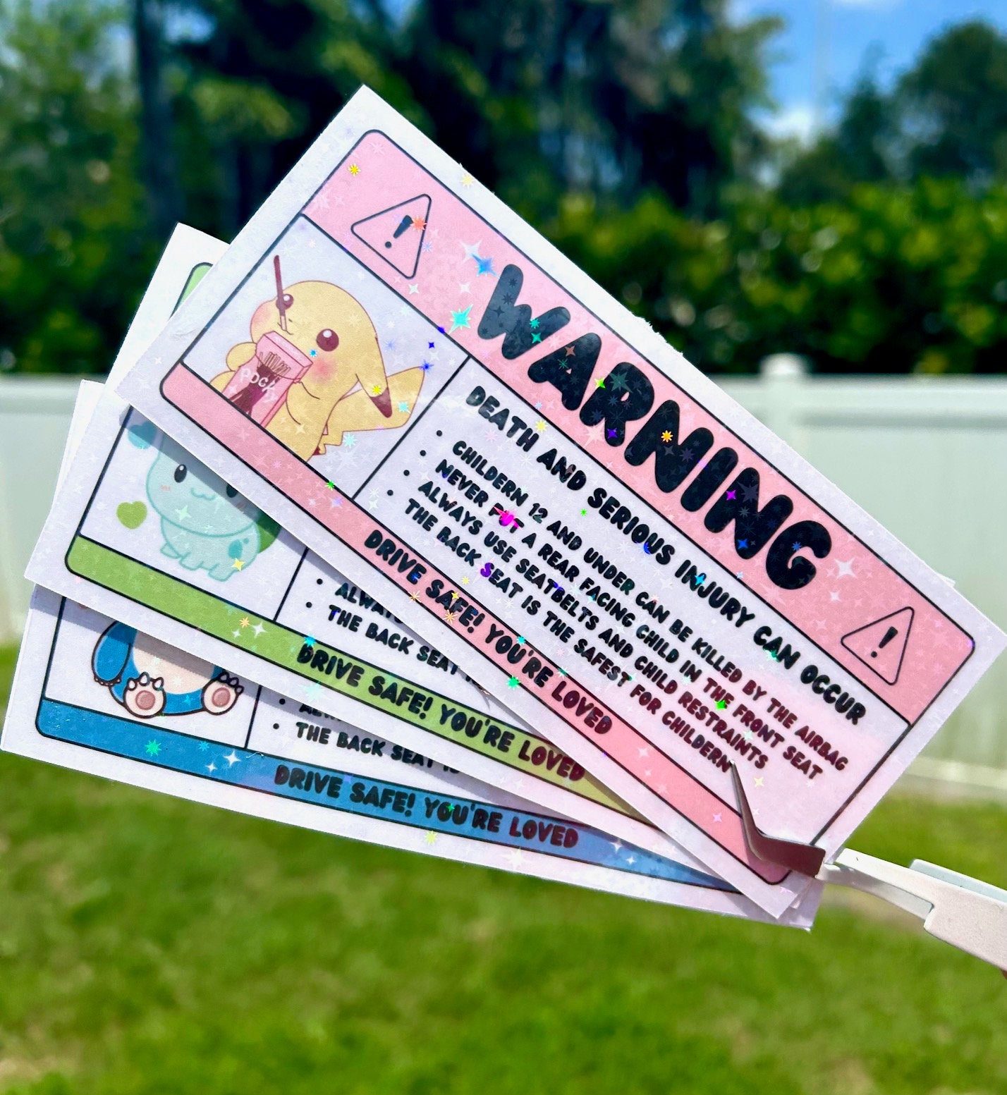 Air Bag Warning Sticker - Interior Car Decor for Personalization and ...