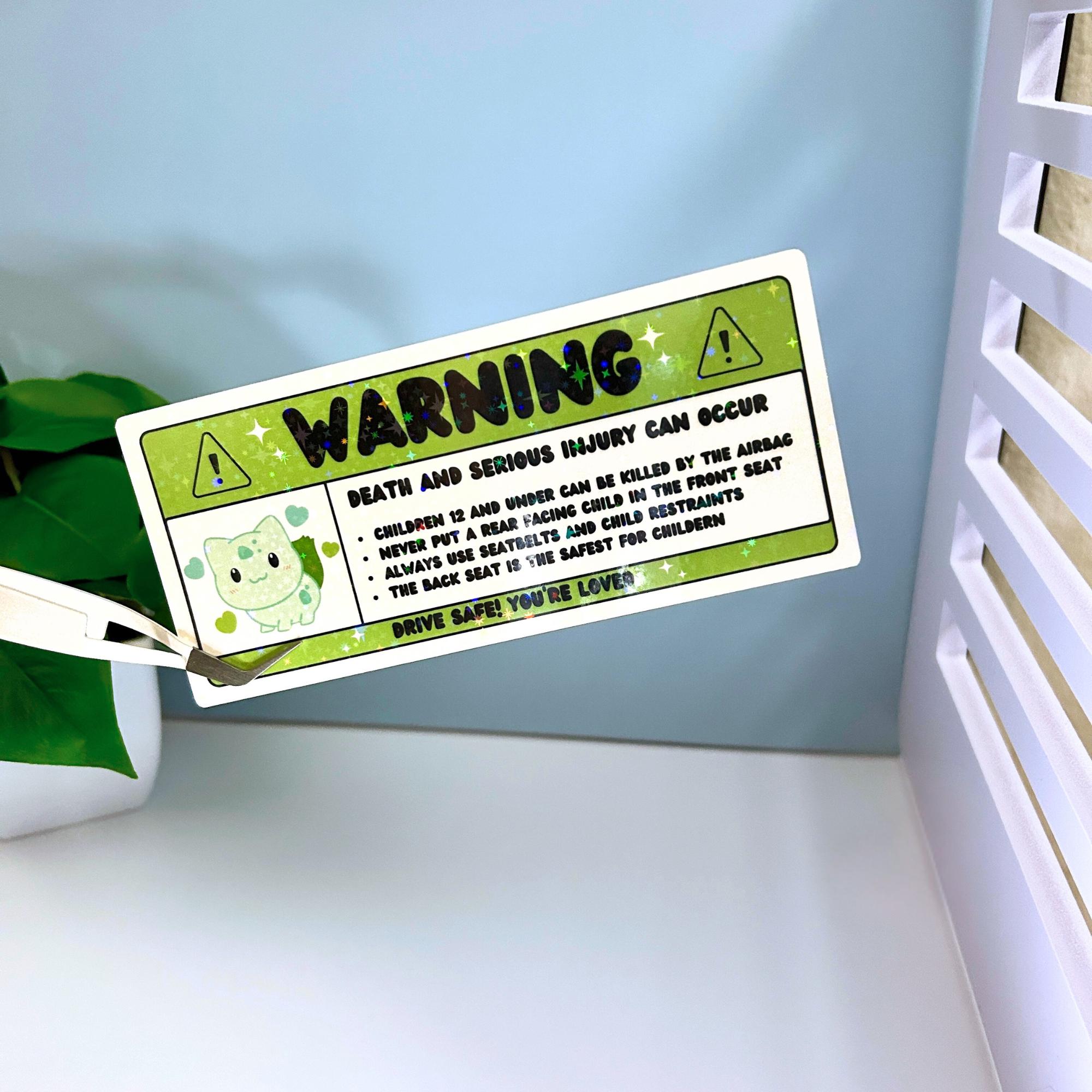 Air Bag Warning Sticker - Interior Car Decor for Personalization and ...