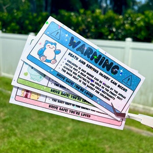 Custom Air Bag Warning Sticker - Interior Car Decor for Personalization ...