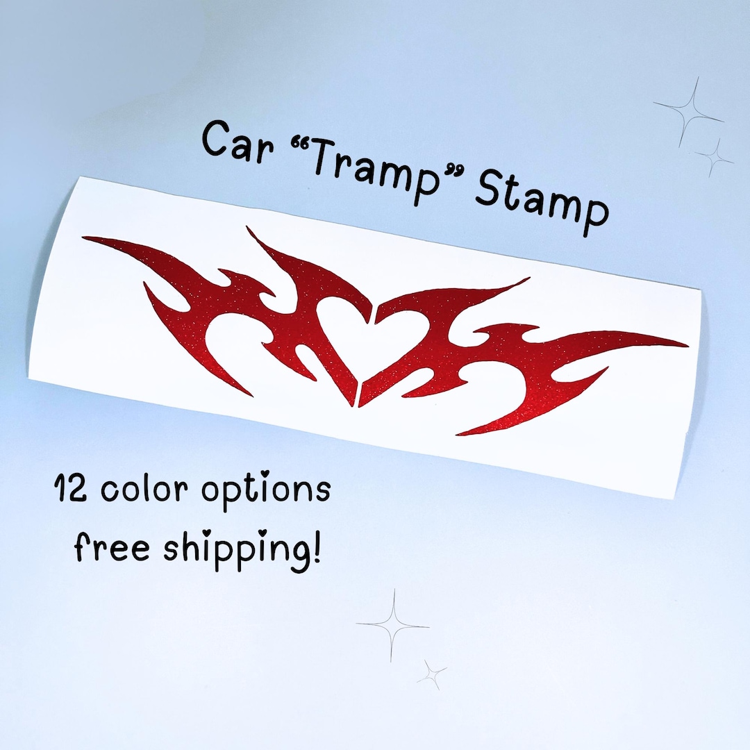 Car Tramp Stamp Heart Vinyl Decal - Etsy
