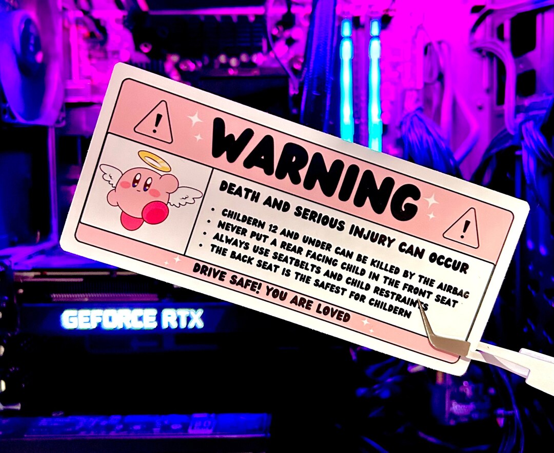 Air Bag Warning Sticker - Interior Car Decor for Personalization and ...