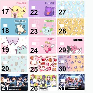 45 DESIGNS Character Credit/debit Card Cover Sticker Bank Card Skin ...