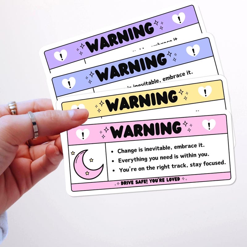 Car Anime Warning Sticker - Etsy