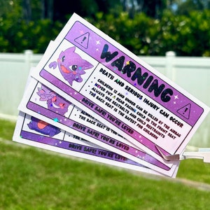 Kawaii Cute Holographic Car Warning Labels, Car Personalization, 12 ...