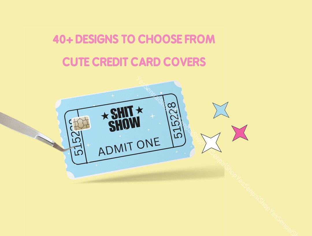 45 DESIGNS Funny Credit/debit Card Cover Sticker Bank Card Skin Pretty ...