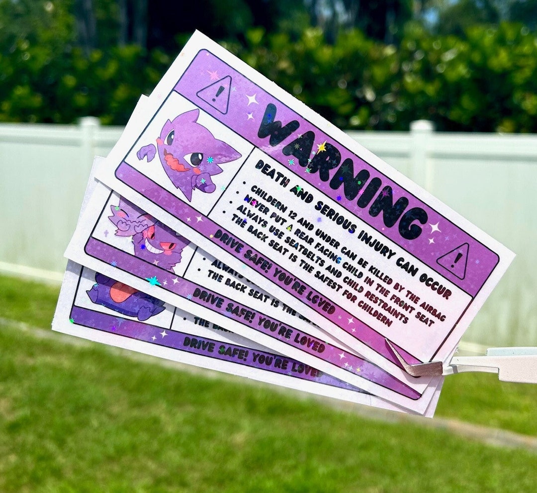 Air Bag Warning Sticker - Interior Car Decor for Personalization and ...