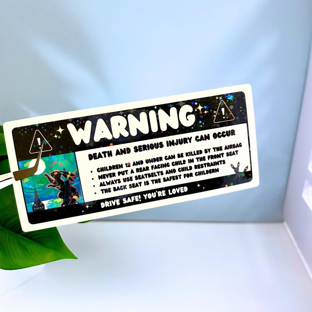 Air Bag Warning Sticker - Interior Car Decor for Personalization and ...
