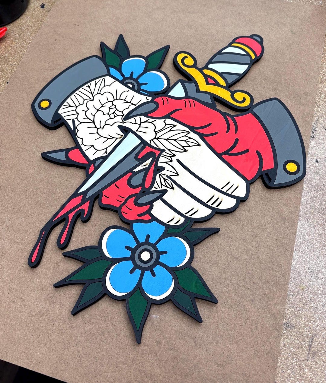 Demon Handshake Wall Hanger - Etsy