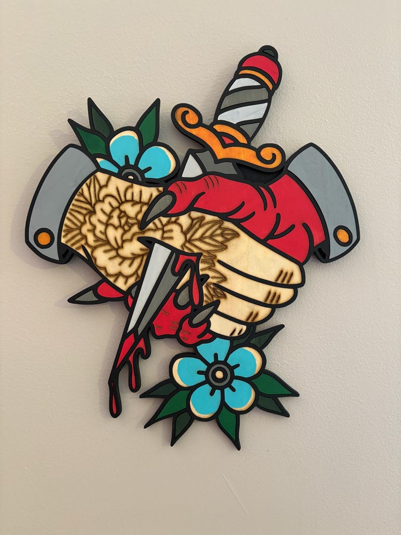 Demon Handshake Wall Hanger - Etsy