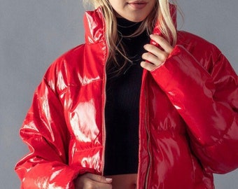 Red Bubble Jacket - Etsy