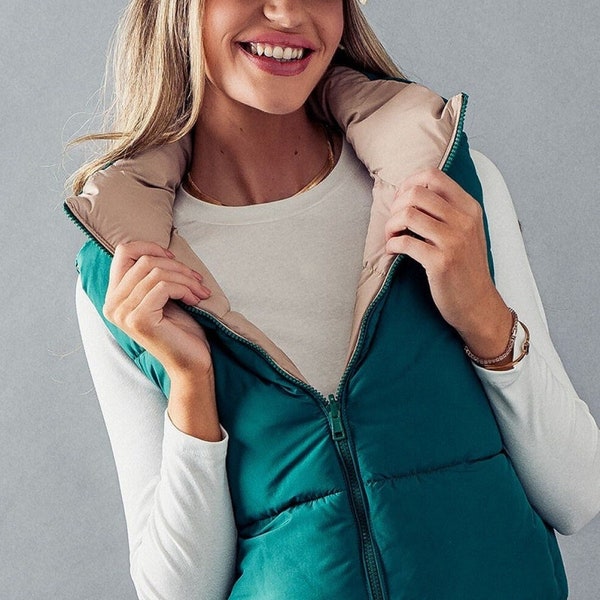 Womens Cropped Puffer Vest - Etsy