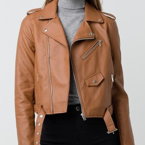 Biker Faux Leather Jacket * Slim Fit Fully Lined * Vintage Retro Y2k ...