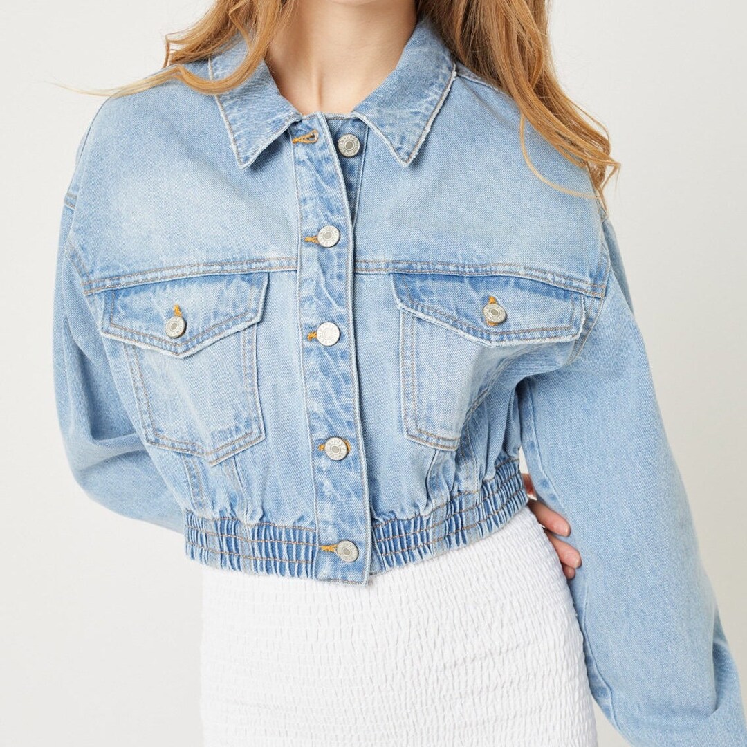 Premium Quality Retro Crop Jean Jacket. Vintage Premiun Denim - Etsy