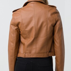 Biker Faux Leather Jacket * Slim Fit Fully Lined * Vintage Retro Y2k ...