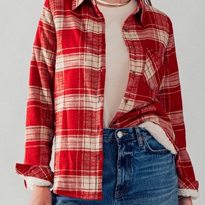 Cozy Emerald Green Plaid Shacket With Sherpa Lining - Premium Quality ...