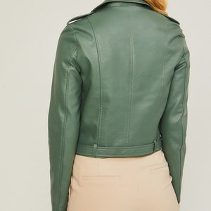 Biker Faux Leather Jacket * Slim Fit Fully Lined * Vintage Retro Y2k ...