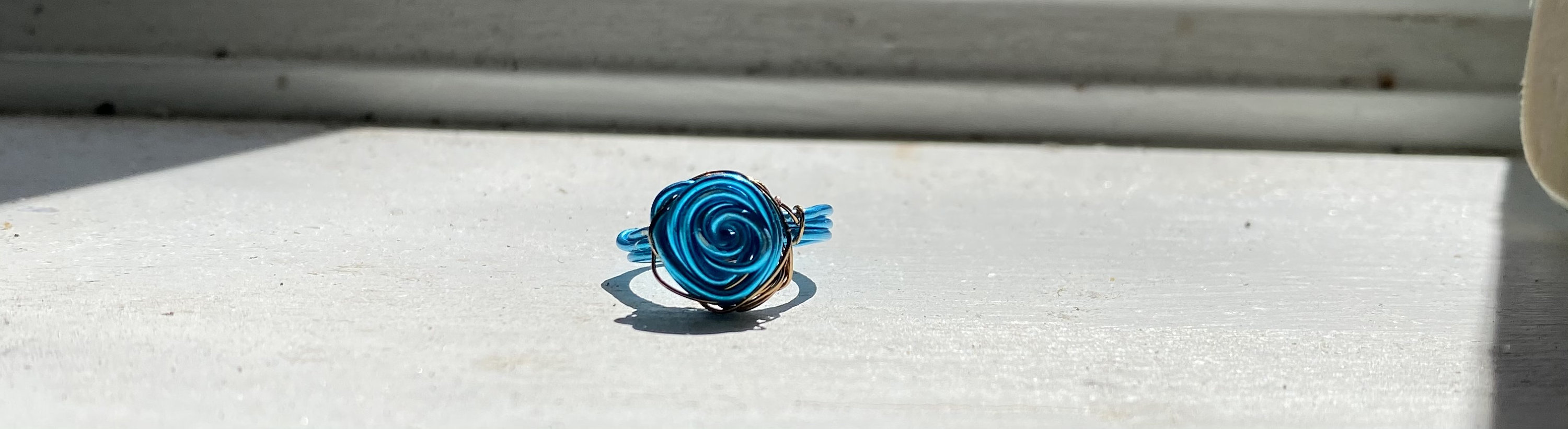 Wire wrapped flower ring | Etsy