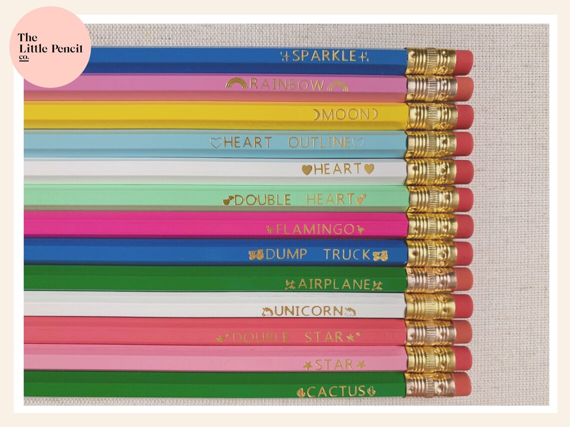 Custom Pencils Set of 12 Personalized Pencils Personalized Gifts Custom ...