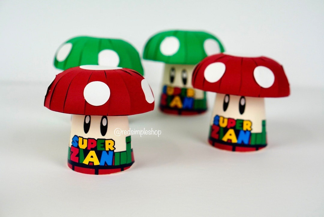Set of 6 Super Mario Toad Box Mushroom Favor Box Super Toad - Etsy
