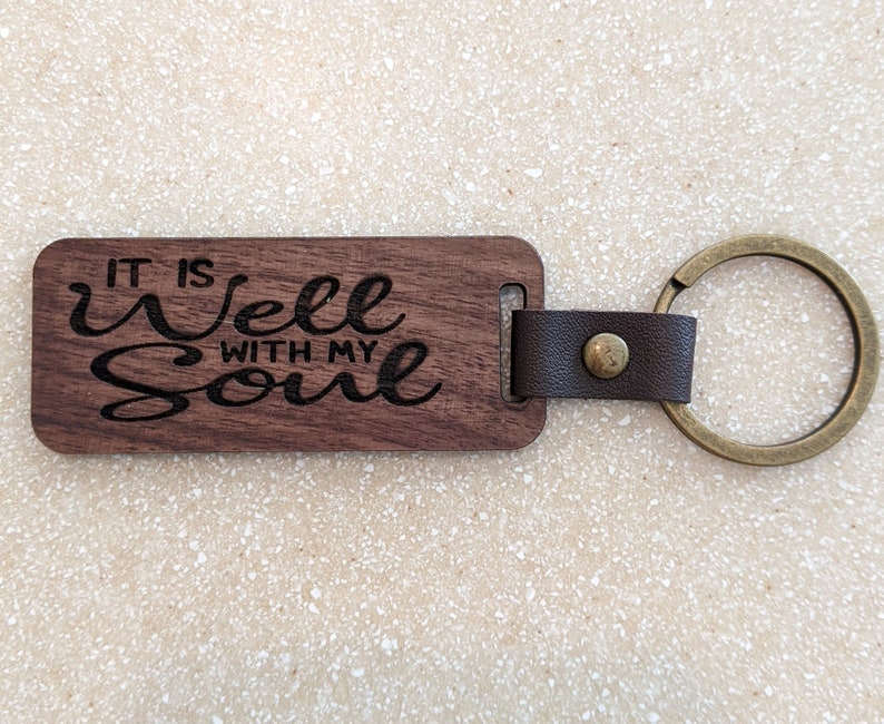 Wood Key Rings Faith Messages - Etsy