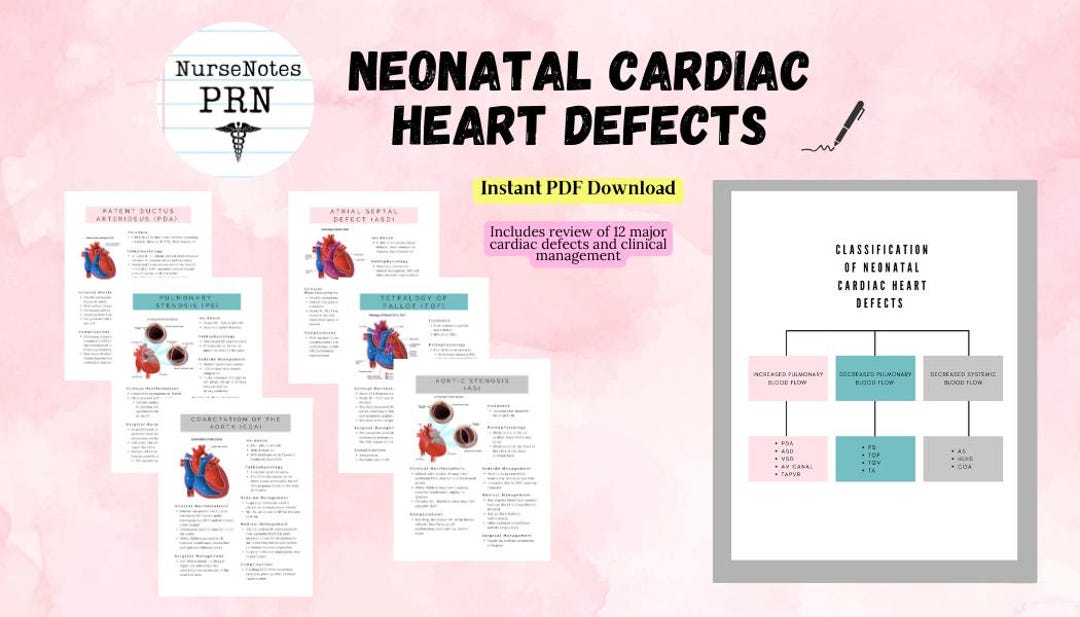 Neonatal Cardiac Heart Defects - Etsy