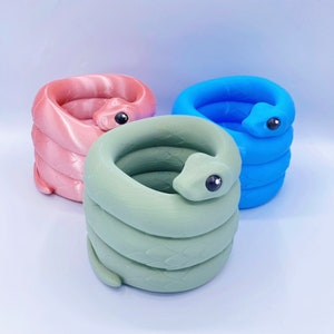 Snake Planter - Snake Plant Pot With Drainage - Cute Snake Planter ...