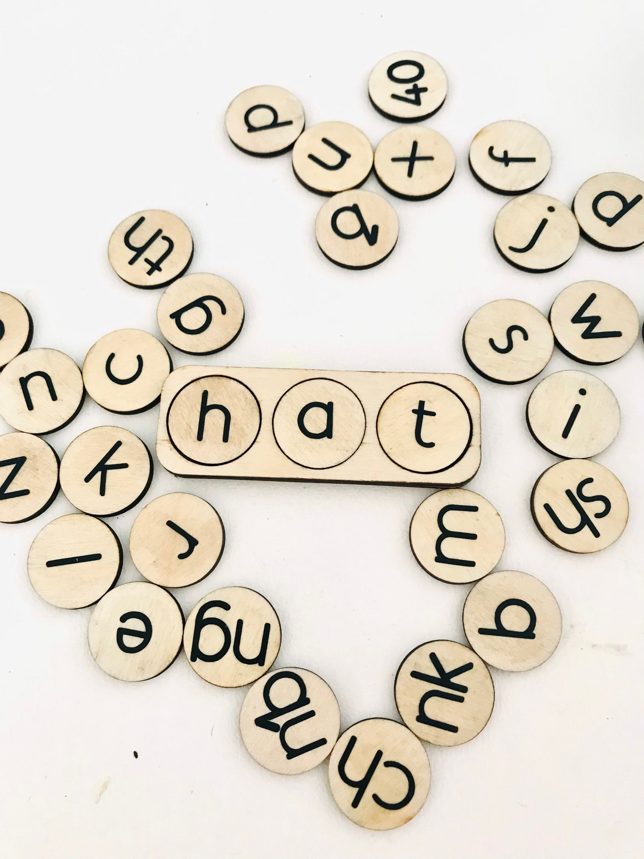 Phonics Wooden Coins Set of 2 Alphabet Set 1 Sounds RWI With - Etsy UK