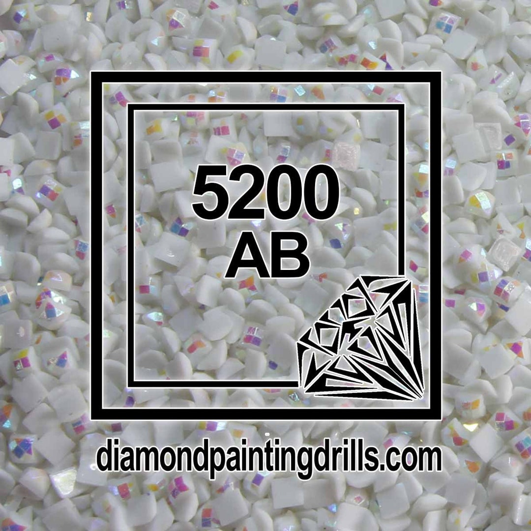 AB 5200 SQUARE Diamond Painting Drills Aurora Borealis 5D Beads DMC ...