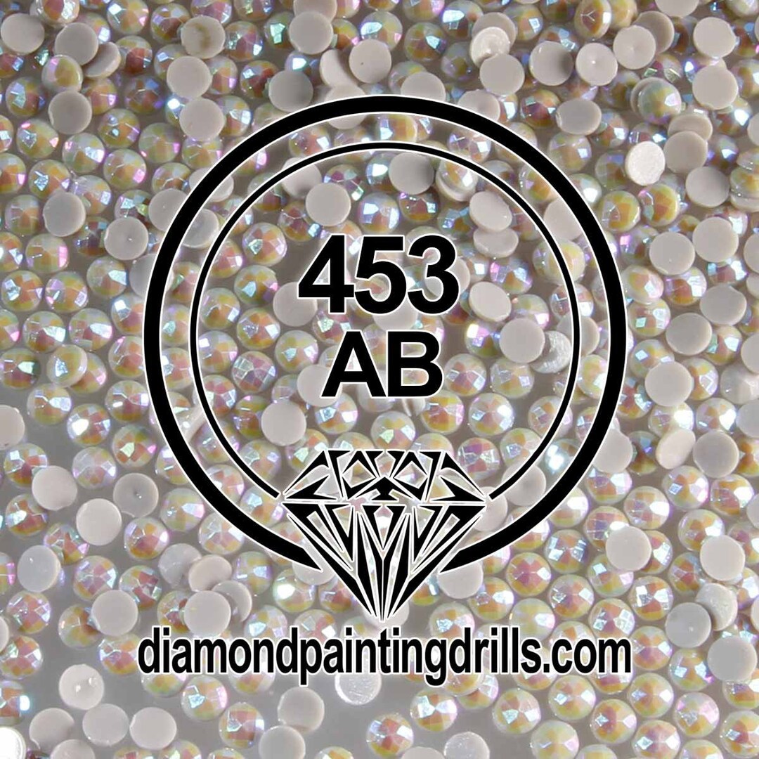 AB 453 ROUND Diamond Painting Drills Aurora Borealis 5D Beads DMC 453 ...