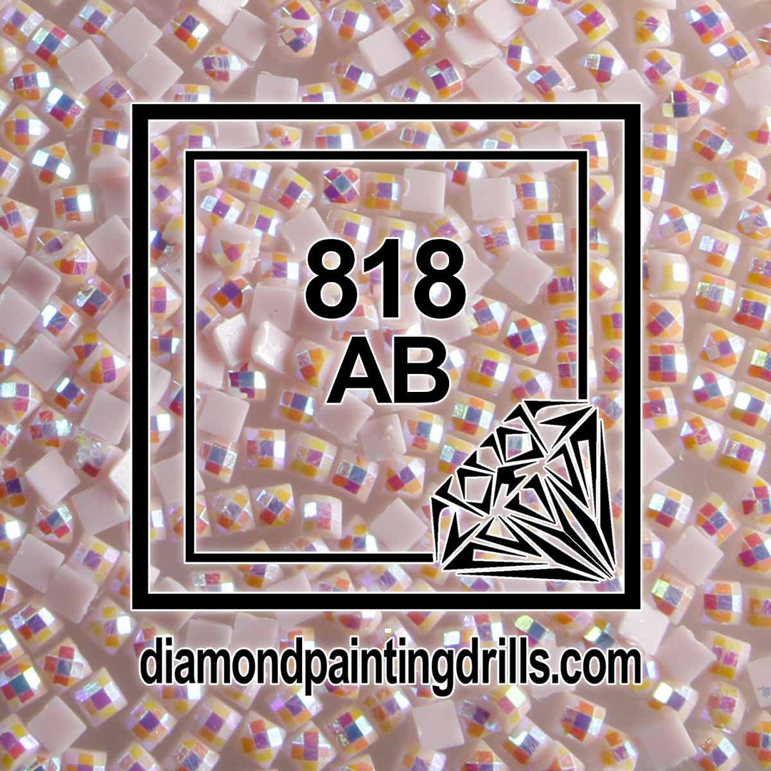 AB 818 SQUARE Diamond Painting Drills Aurora Borealis 5D Beads DMC 818 ...