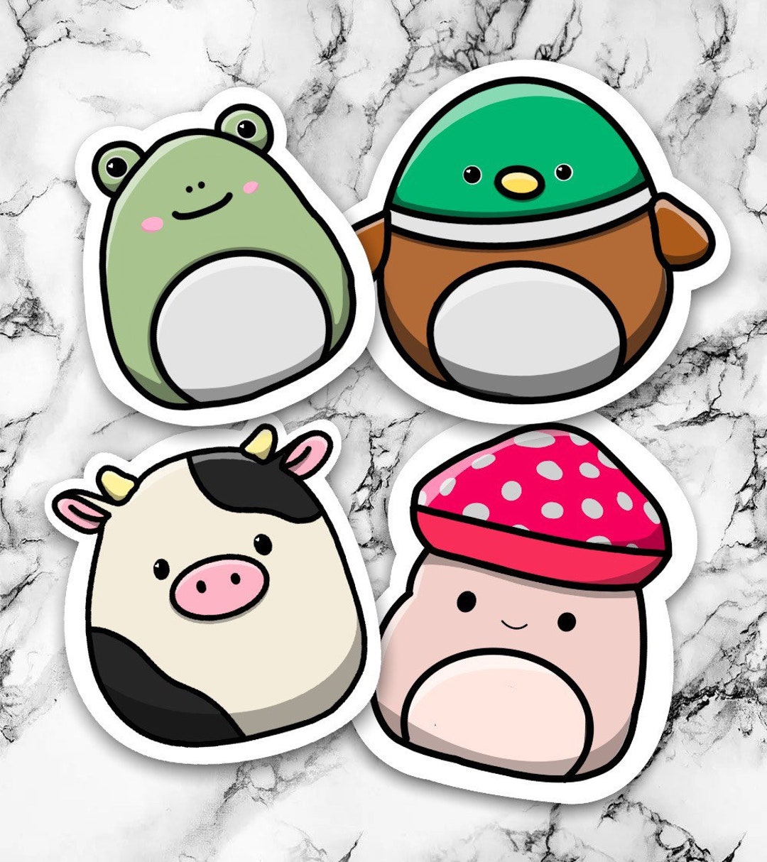 Squishmallow Stickers Dibujos animados Vinilo impermeable - Etsy México