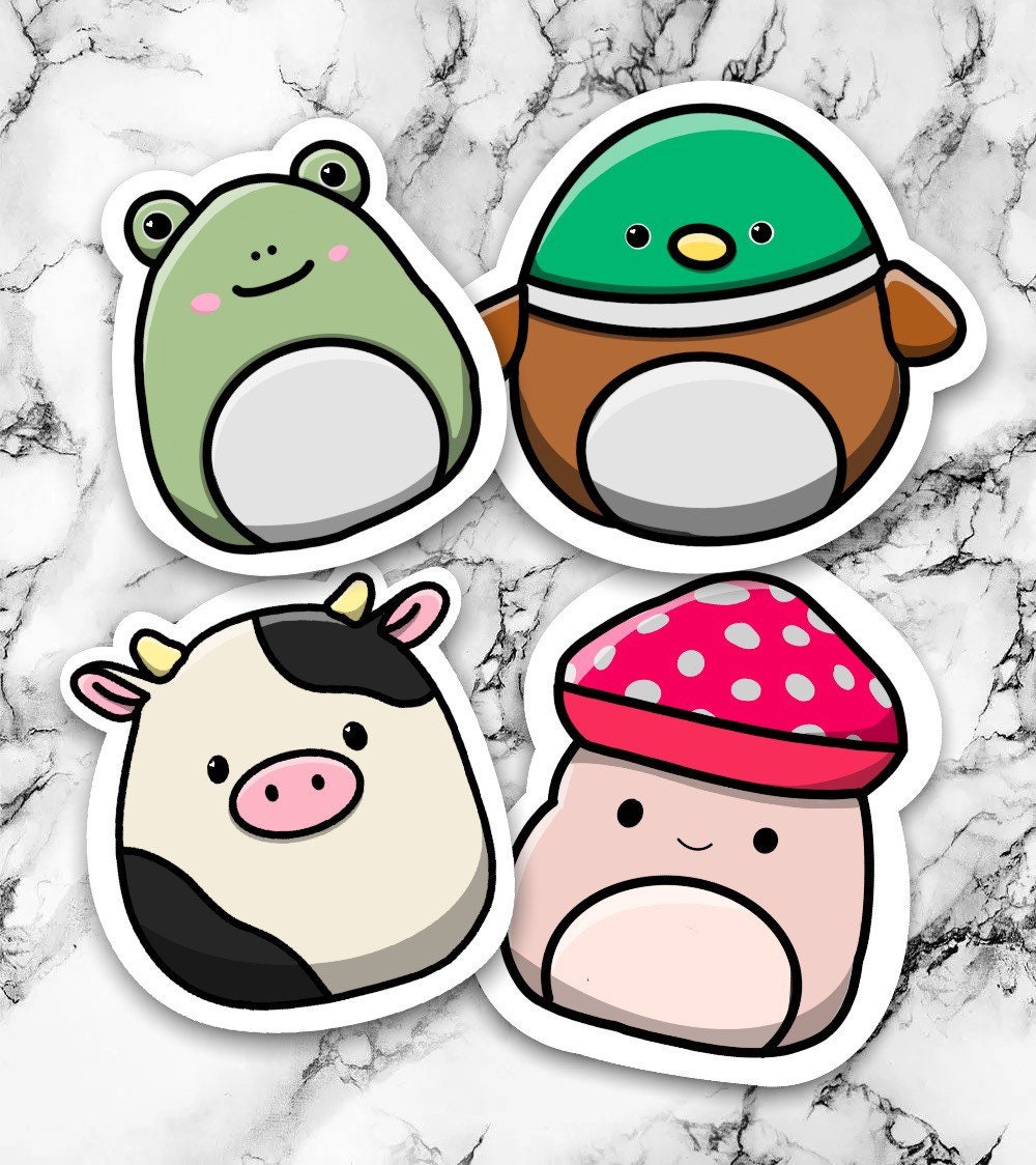 Squishmallow Stickers Dibujos animados Vinilo impermeable - Etsy México