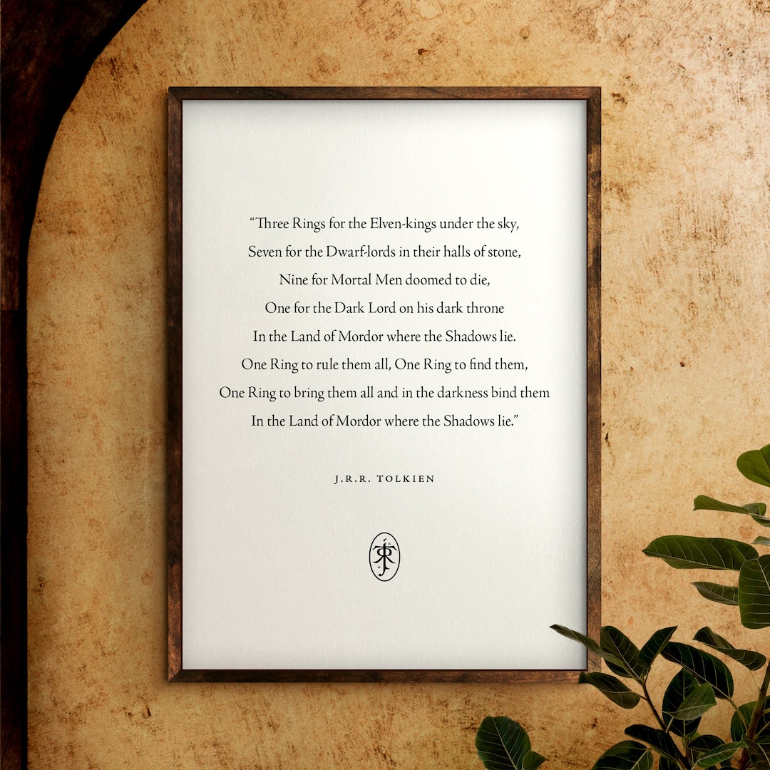 One Ring to Rule Them All | Digital Download | Quote Print | the Lord ...