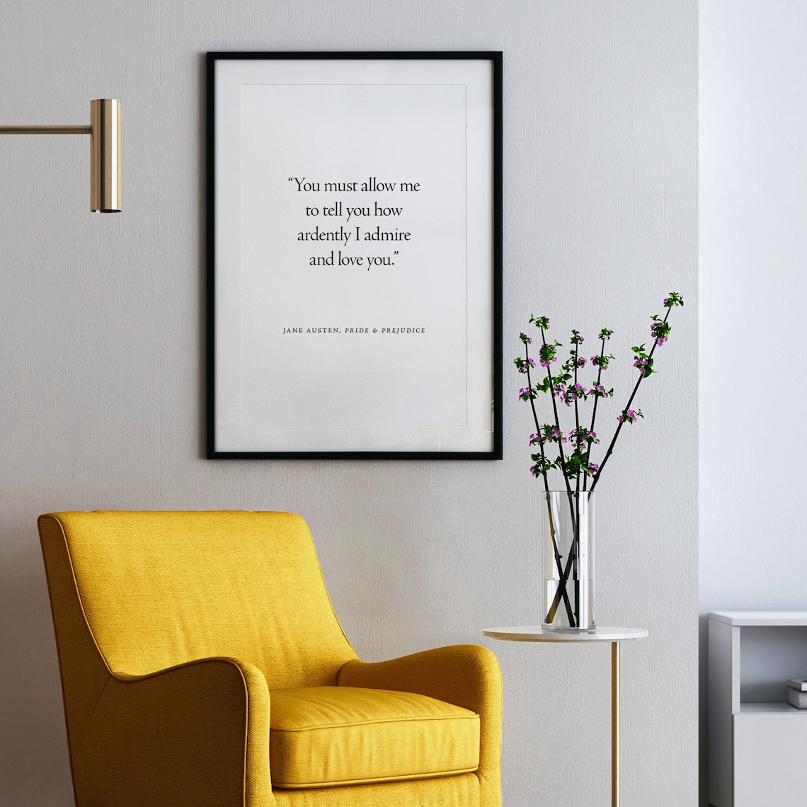 How Ardently I Admire and Love You | Digital Download | Quote Print ...