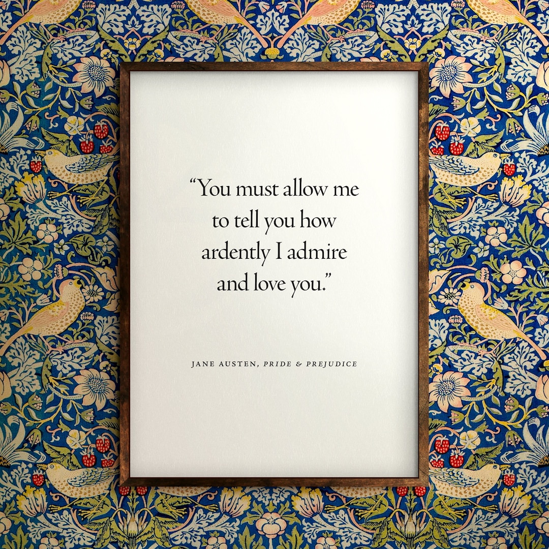 How Ardently I Admire and Love You | Digital Download | Quote Print ...