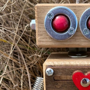 Student Cute Gift Handmade Wooden Robot , Sculpture, Quirky Decor ...