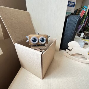 Student Cute Gift Handmade Wooden Robot , Sculpture, Quirky Decor ...