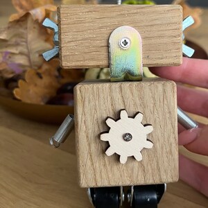 Student Cute Gift Handmade Wooden Robot , Sculpture, Quirky Decor ...