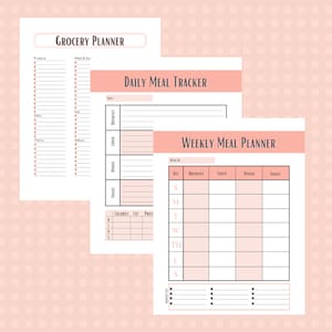 BUNDLE - Fitness Planner Printable, Health Planner, Fitness Journal ...
