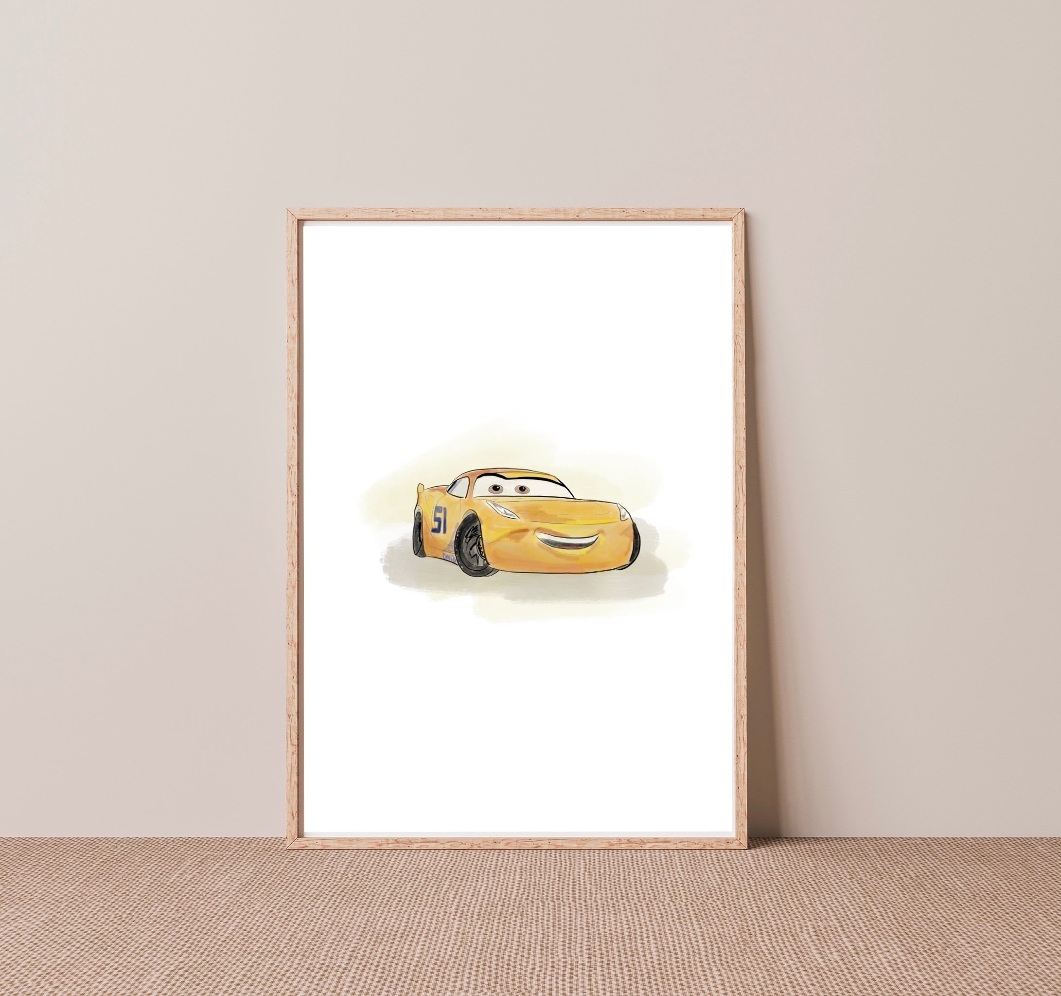 CUSTOM Pixar Cars Digital Download Lightning Mcqueen Printable Set of 5 ...