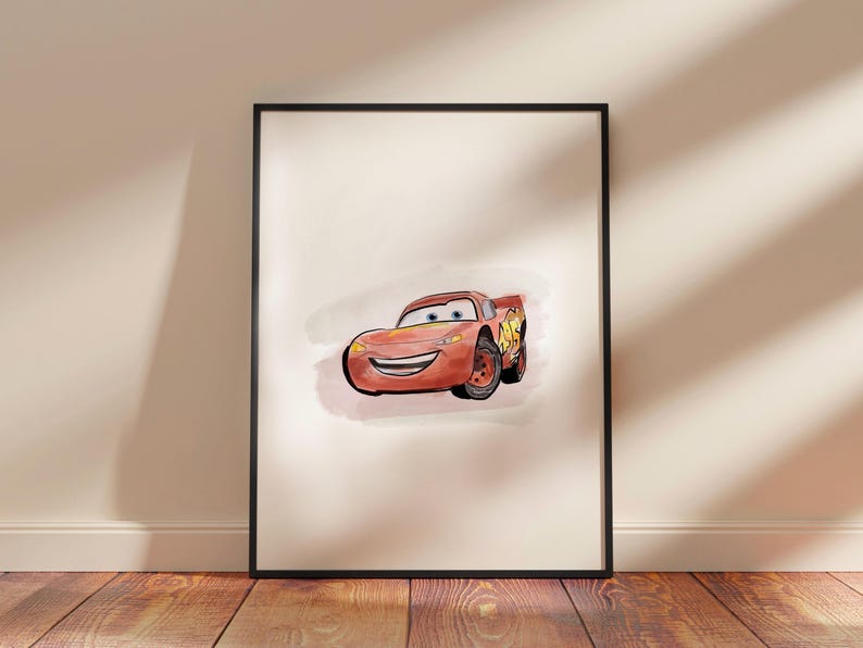 Lightning Mcqueen Print: Pixar Cars Wall Art (digital Download) - Etsy