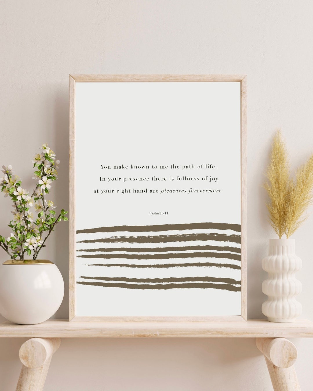 Psalm 16:11 A3 Digital Download Print Bible Verse Scripture Wall Art ...