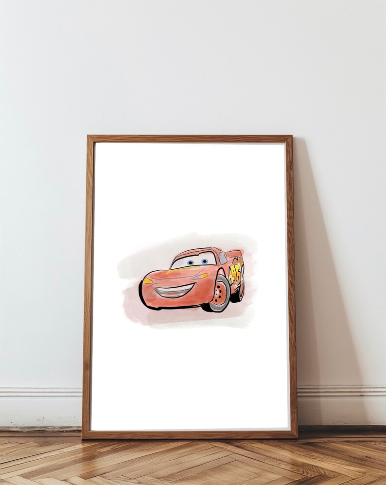 Lightning Mcqueen Print: Pixar Cars Wall Art (digital Download) - Etsy