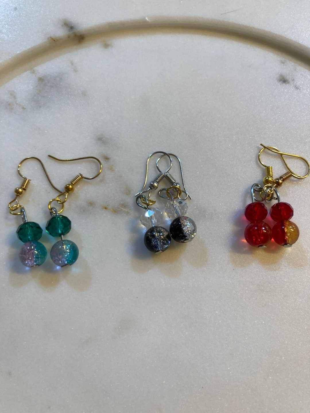 3 Piece Earrings Set - Etsy